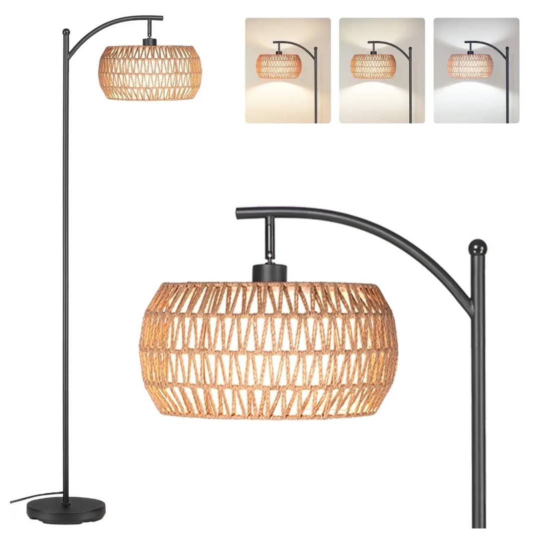 Walmart is selling a $100 rattan floor lamp for just $55 - TheStreet