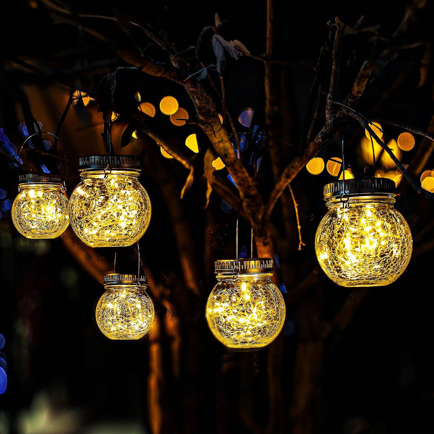 Amazon is selling $50 hanging solar patio lanterns for $27 - TheStreet