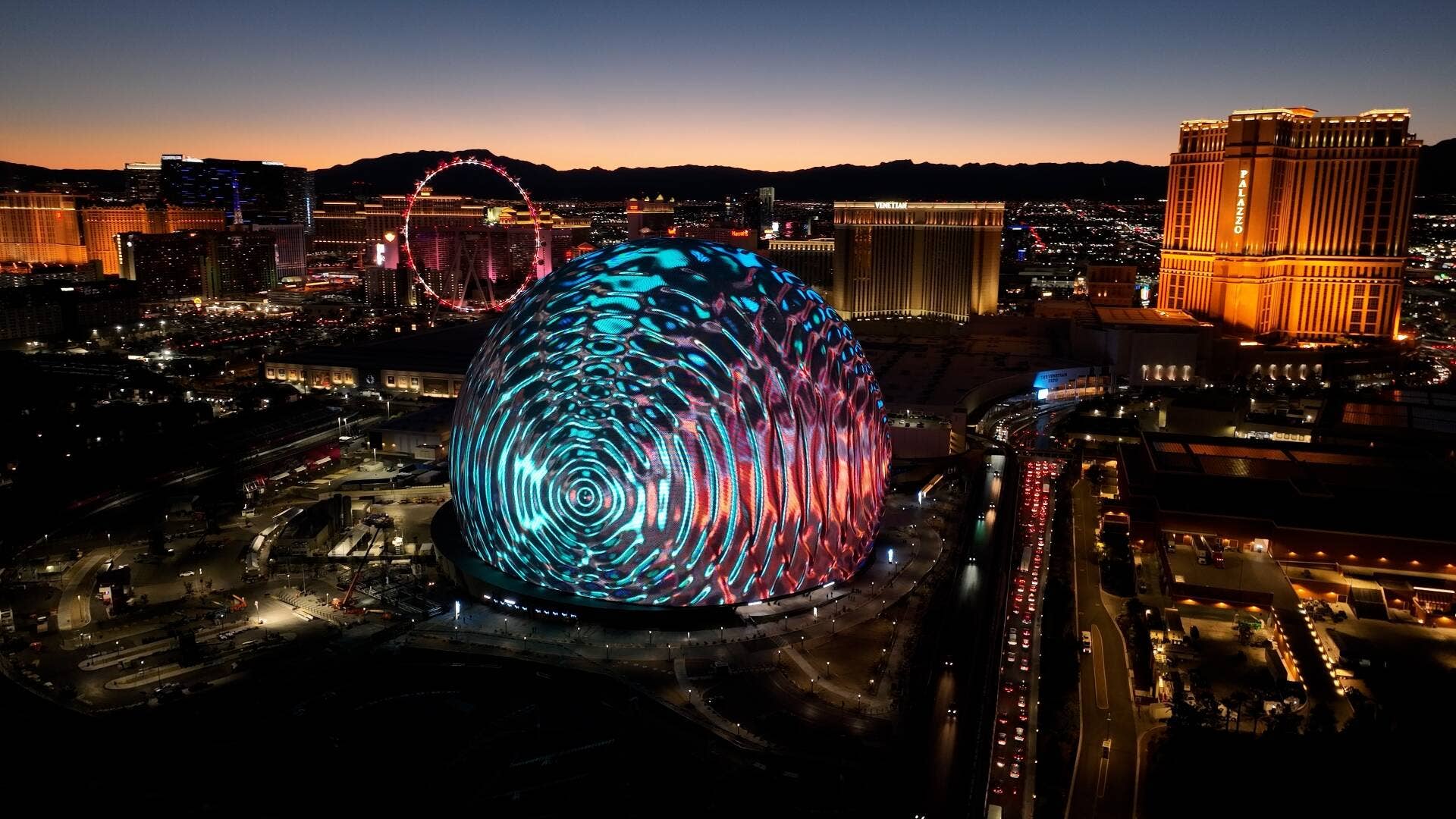 Las Vegas Strip Sphere signs giant rock band for record residency ...
