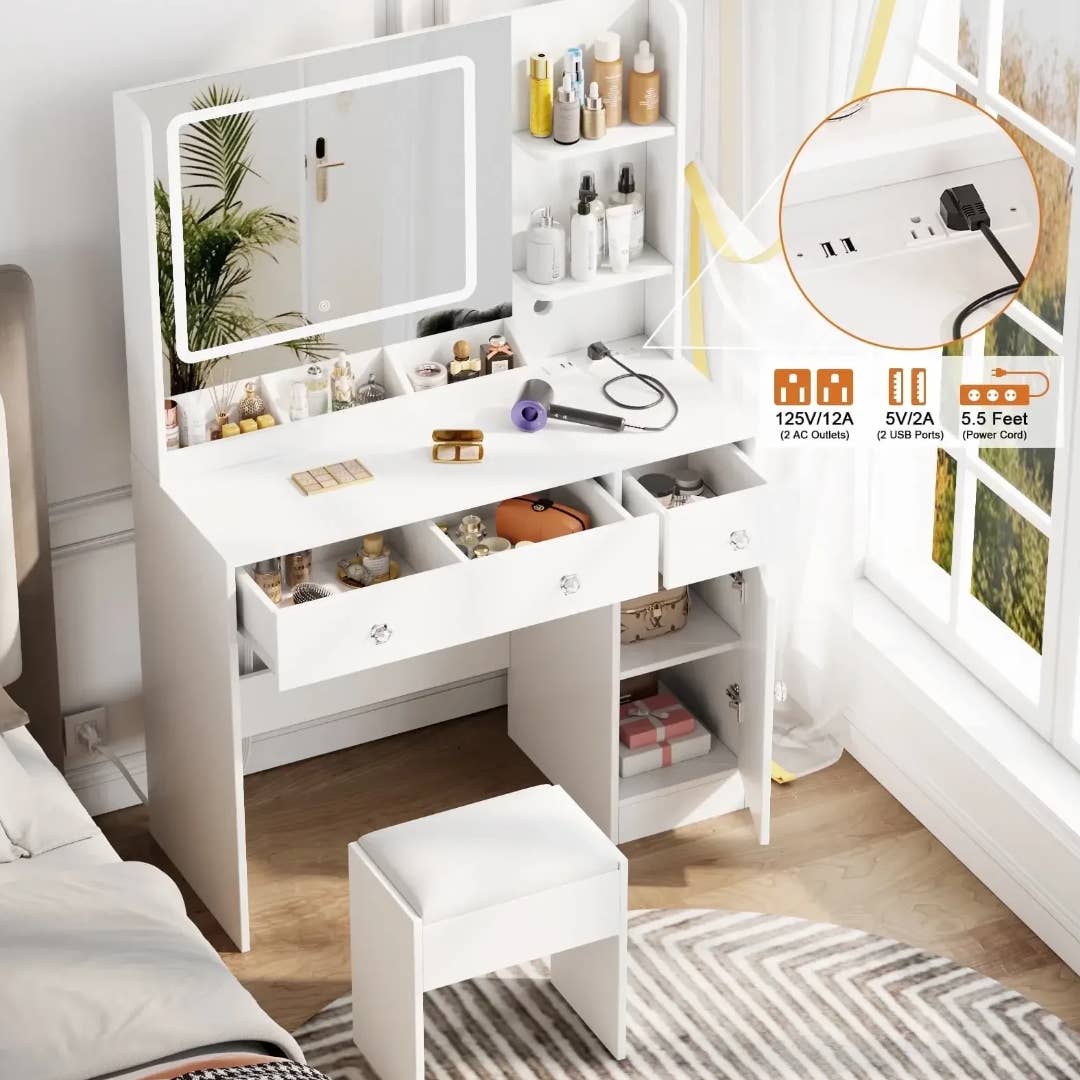 Walmart is selling a $400 mirrored vanity desk for just $140 - TheStreet
