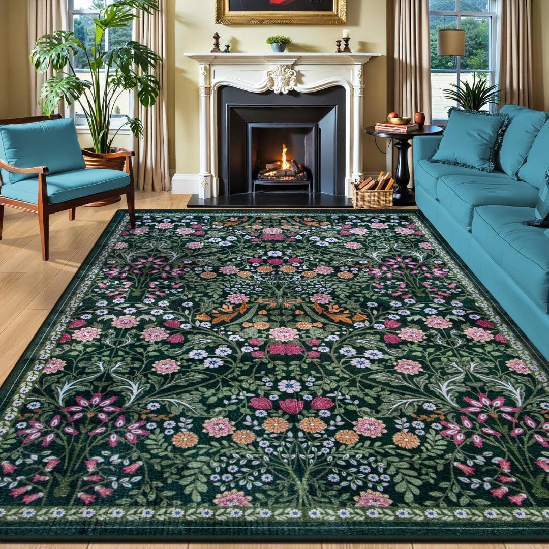 Amazon is selling a $89 floral washable area rug for $59 - TheStreet