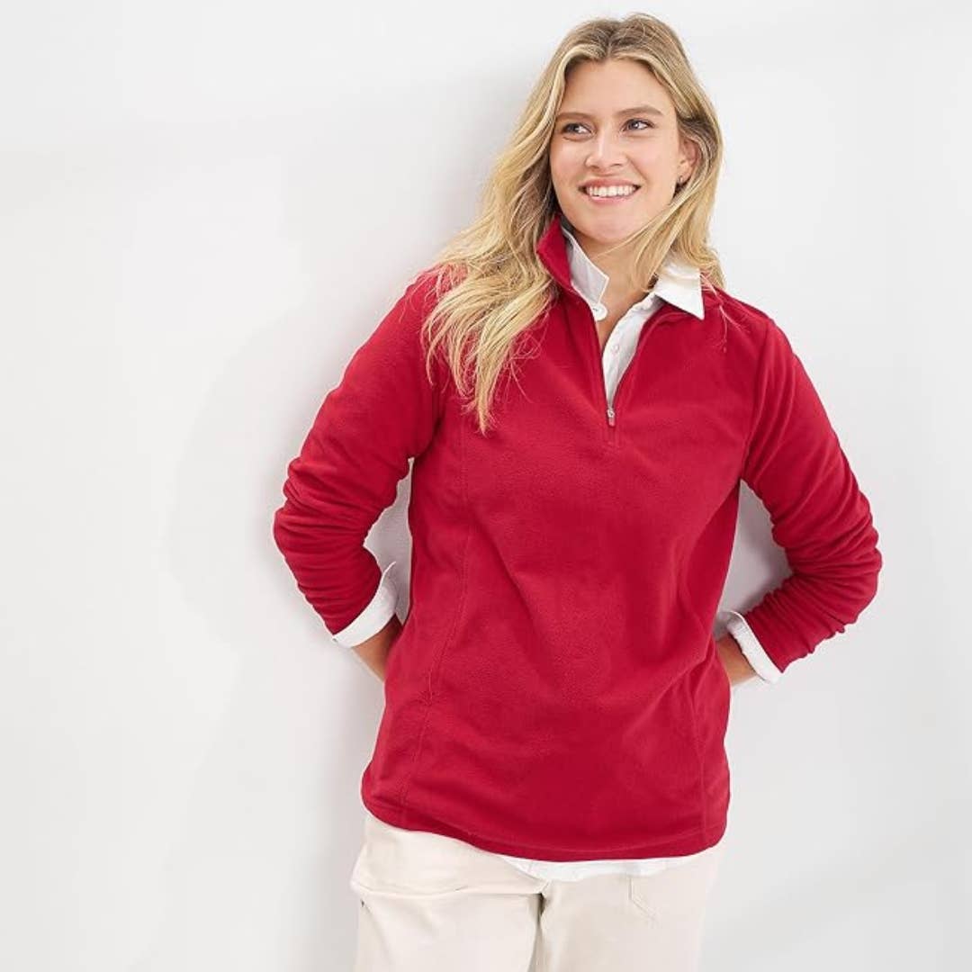 Amazon is selling a Lands' End fleece pullover for $20 - TheStreet