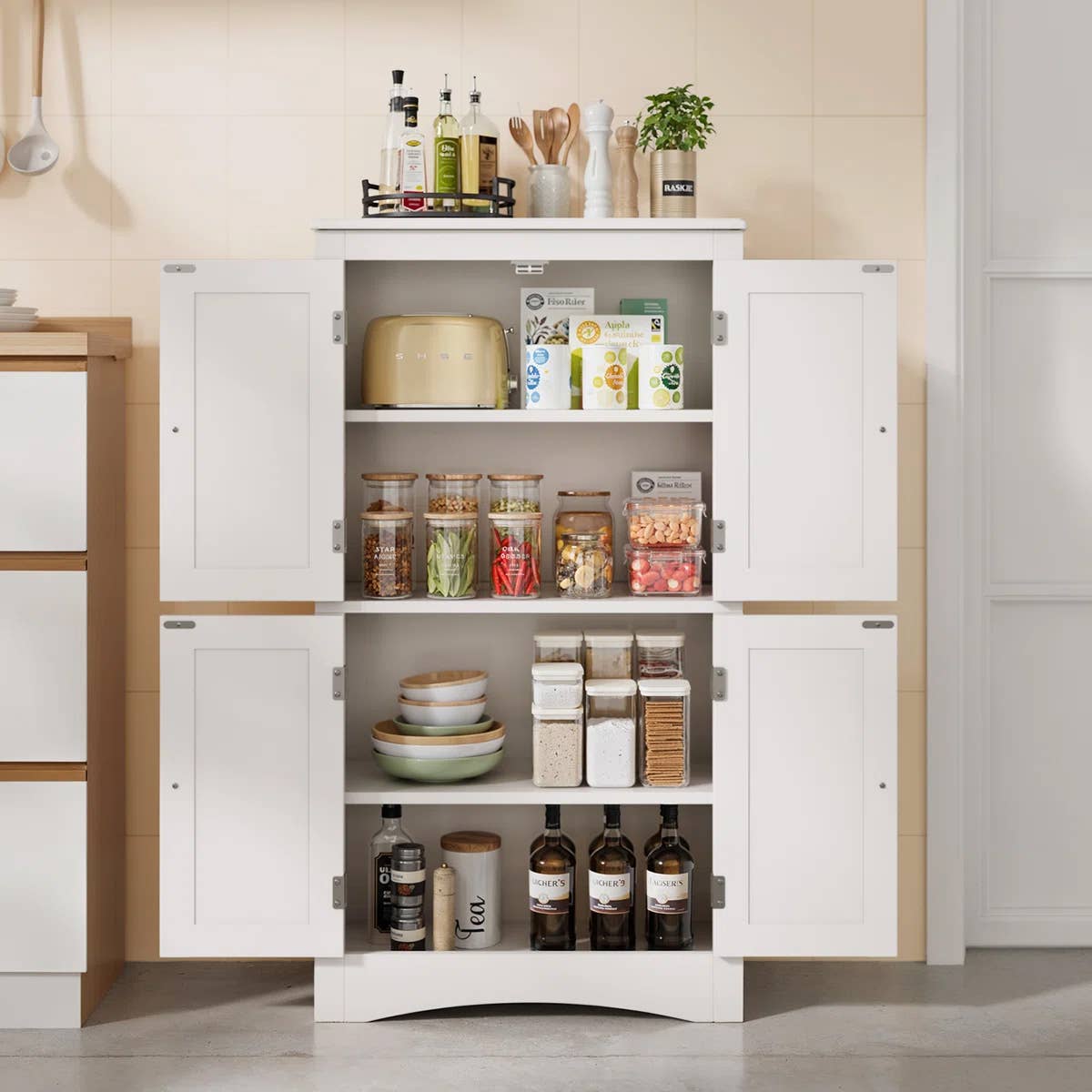 Wayfair is selling a $110 farmhouse kitchen pantry for $88 - TheStreet