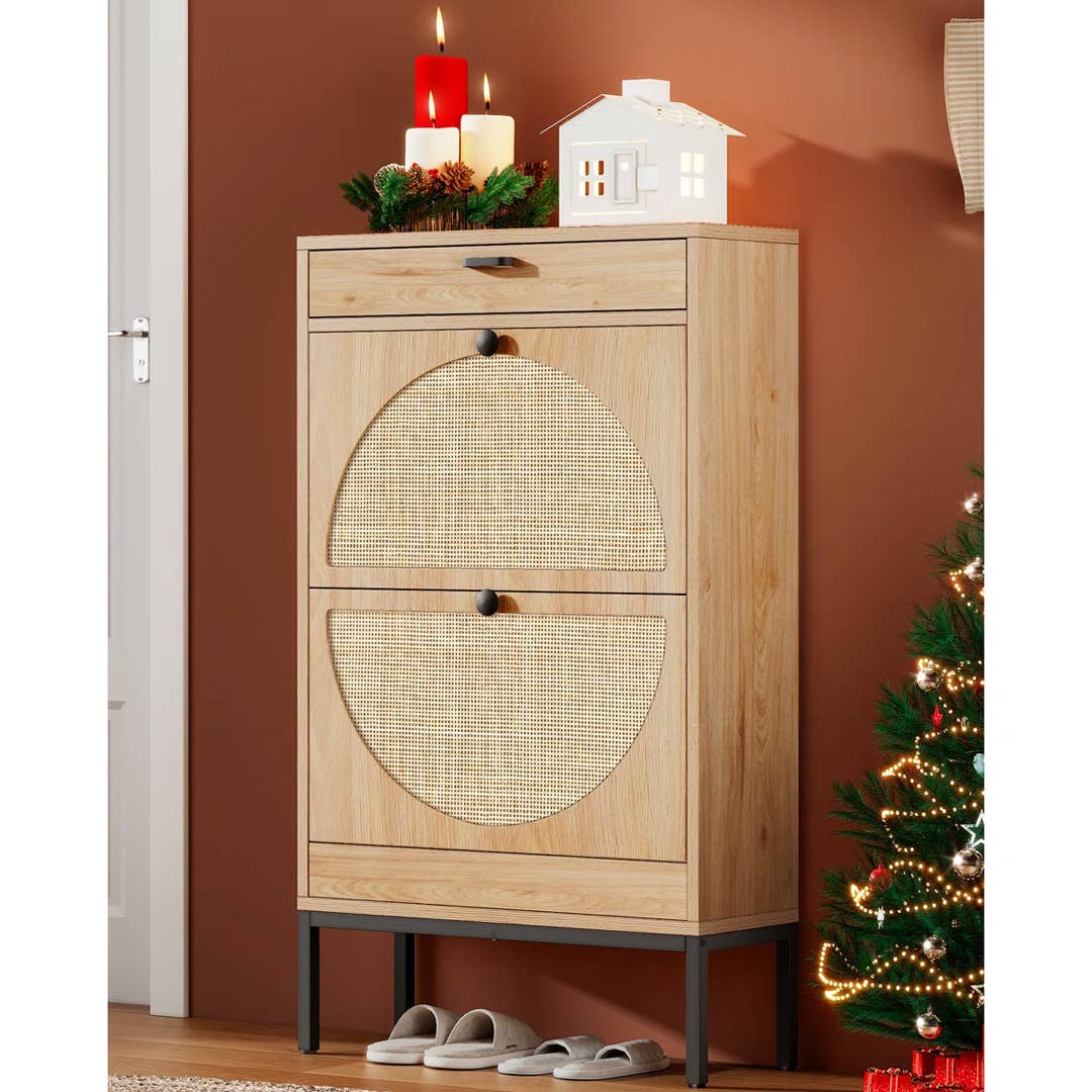 Wayfair is selling a $200 rattan shoe cabinet for only $104 - TheStreet