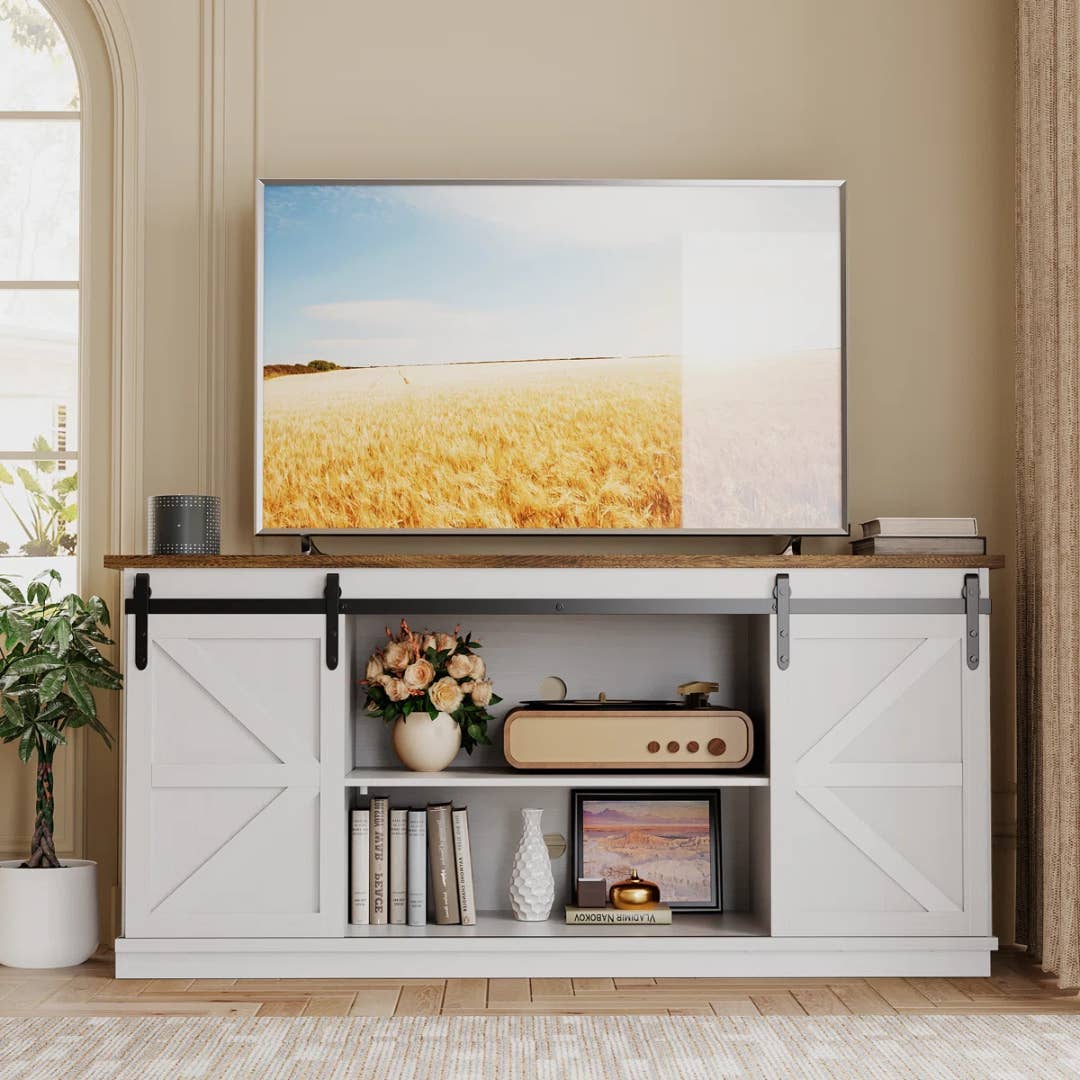 Wayfair has a $330 TV stand with sliding doors for $147 - TheStreet
