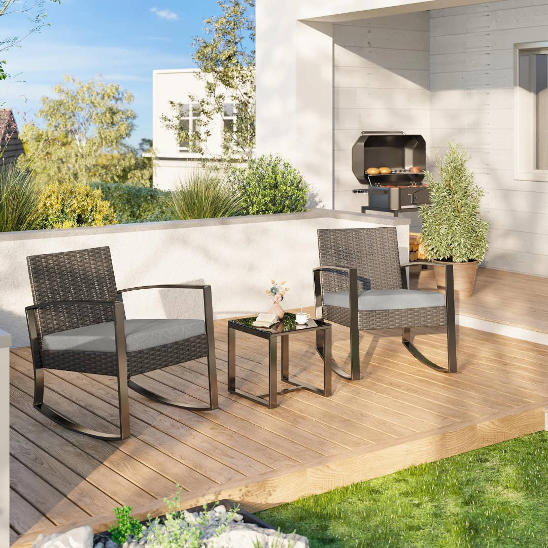 Walmart is selling a $110 rocking chair patio set for $54 - TheStreet