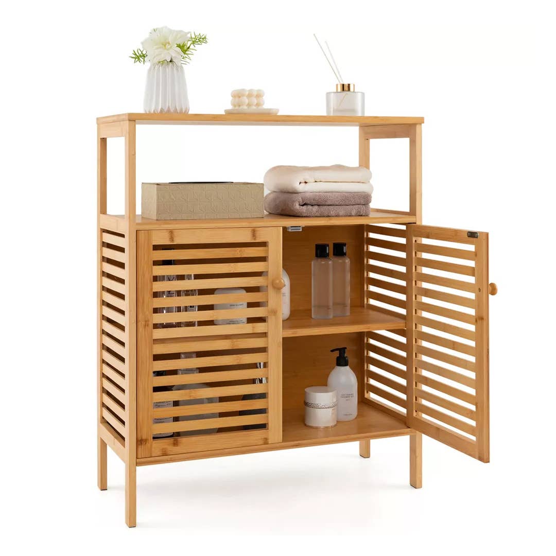 Target has a $320 2-door bamboo storage cabinet for only $75 - TheStreet