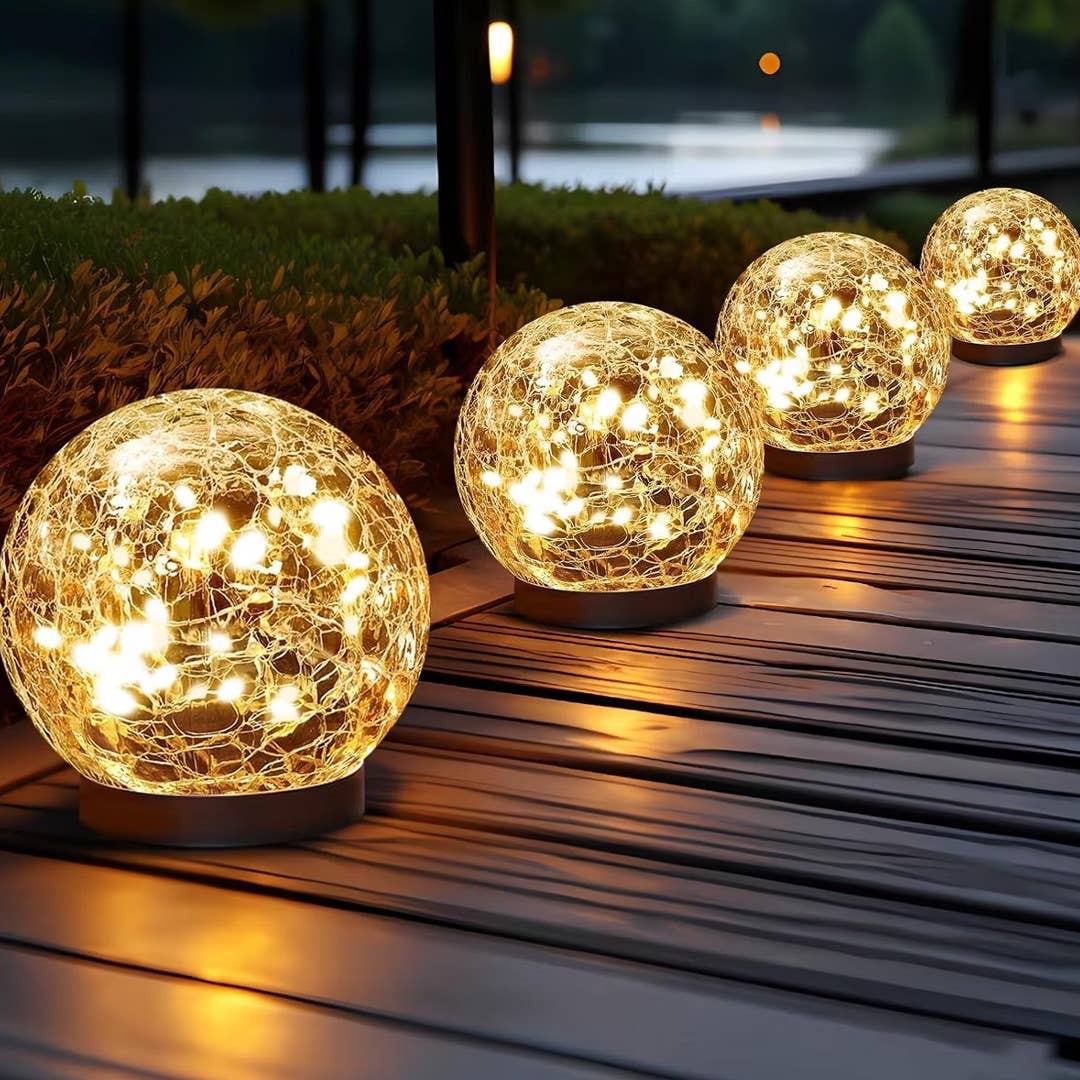 Target has a 4-pack of solar glass ball lights for $30 - TheStreet