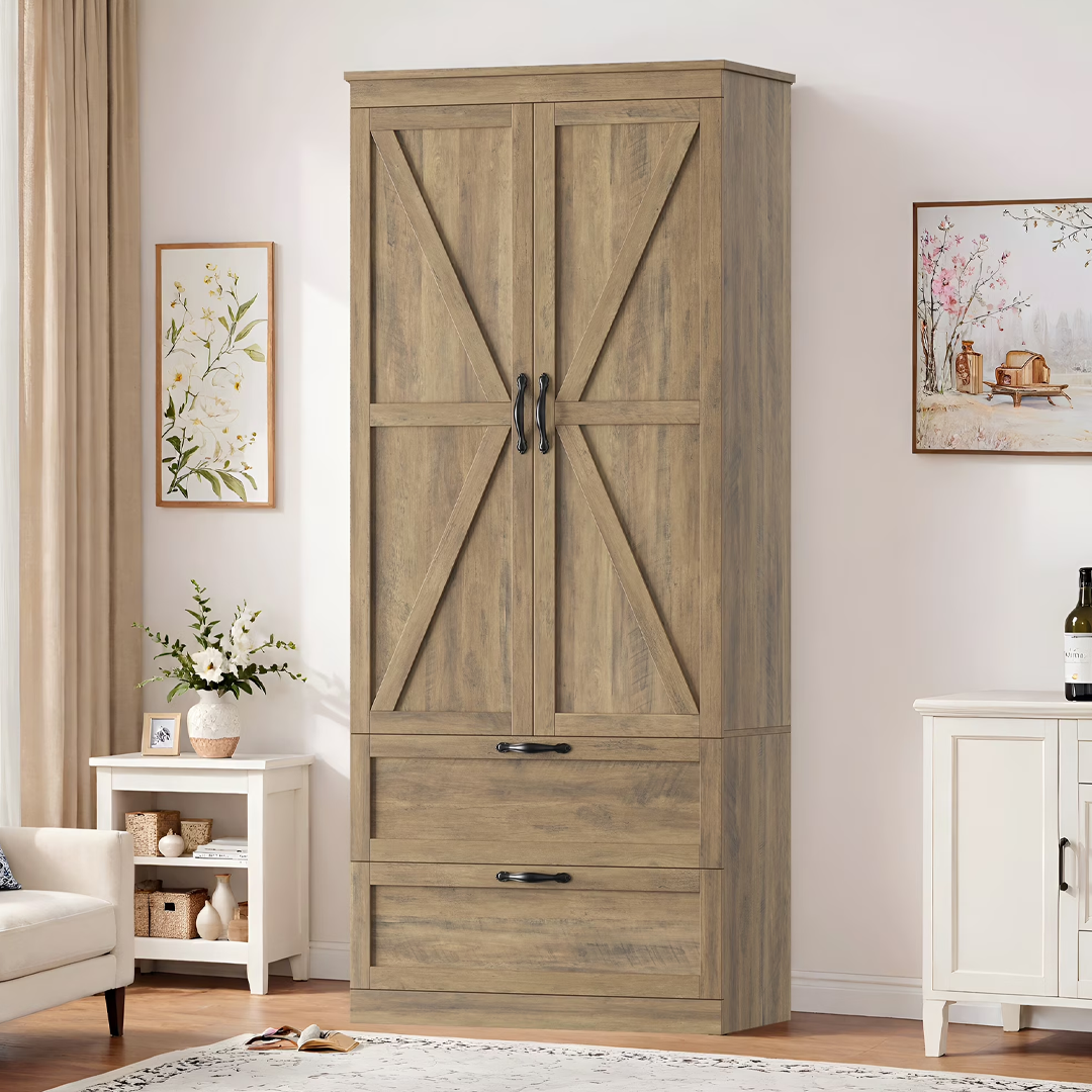 Walmart’s large freestanding pantry offers lots of storage for under ...