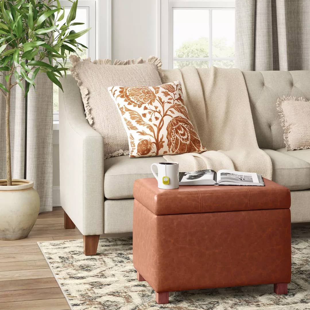 Storage ottomans are space-saving living room upgrades - TheStreet
