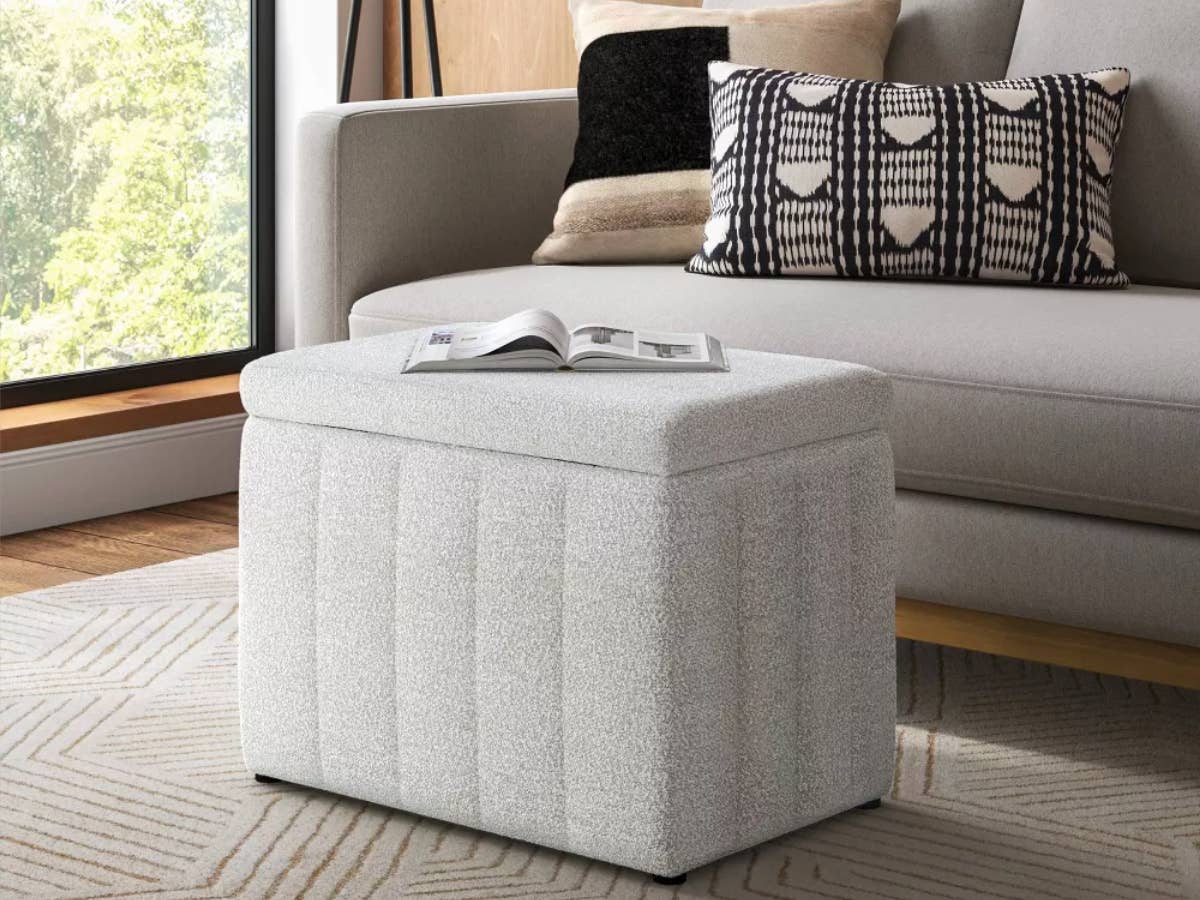 Storage ottomans are space-saving living room upgrades - TheStreet