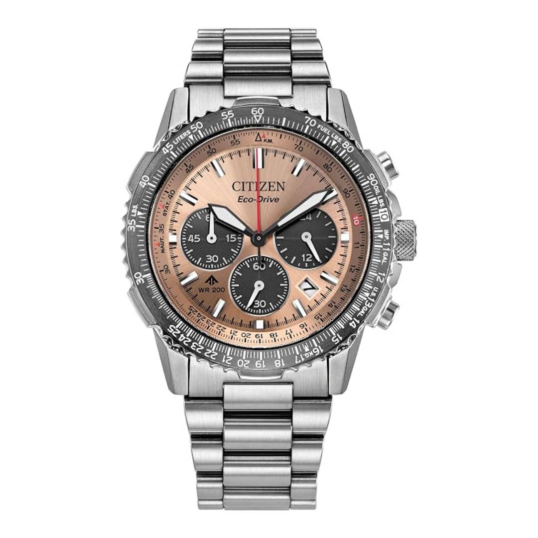 Citizen's salmon dial chronograph is at its lowest price in 90 days ...