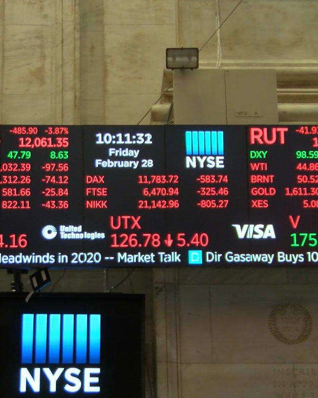 Jim Cramer Takes a Look at the Ticker Tape at the New York Stock ...