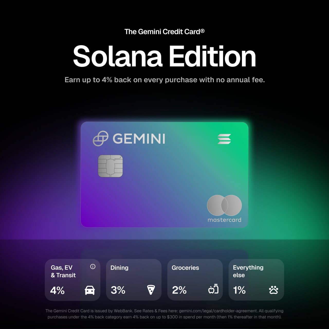 Gemini launches credit card offering Solana rewards with auto-staking ...