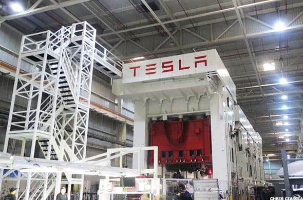 Here's What It Looks Like Inside Tesla's Massive Factory - TheStreet