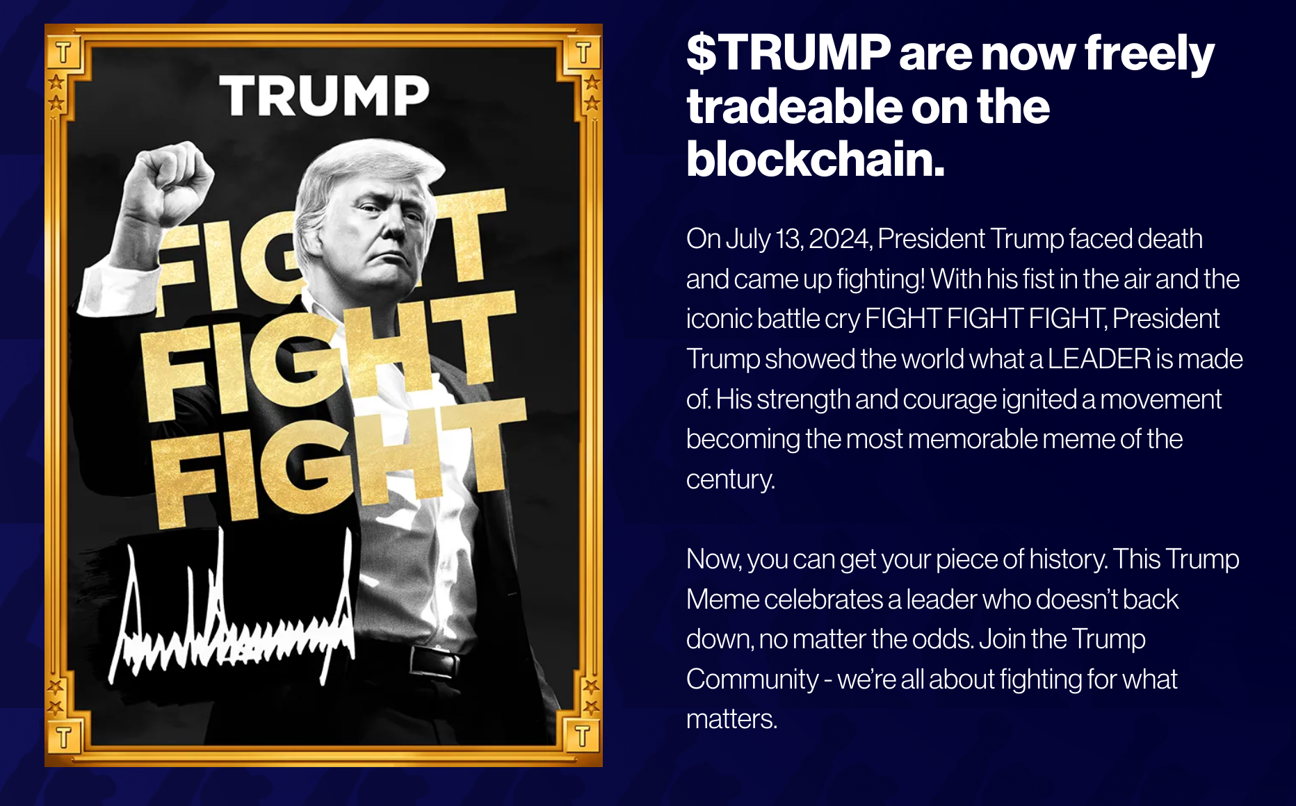 Trump launches memecoin that quickly crosses $10 billion market cap ...