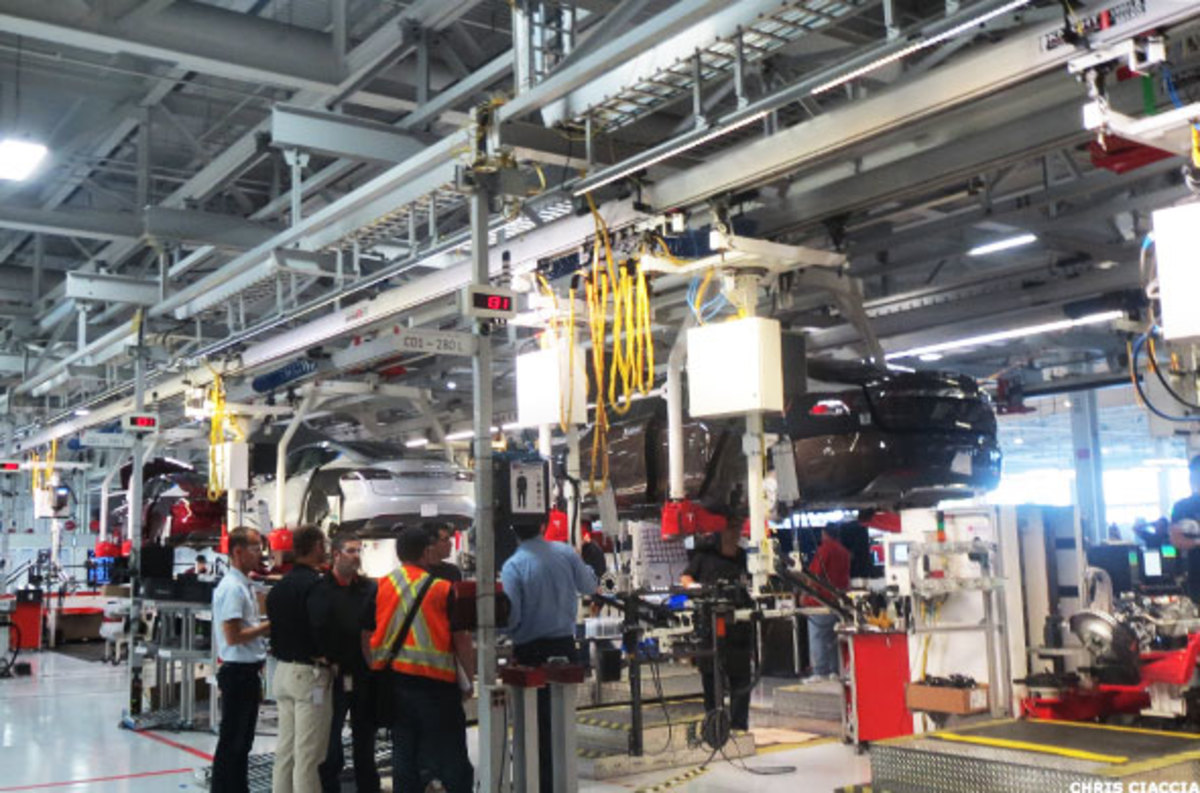 Here's What It Looks Like Inside Tesla's Massive Factory - TheStreet