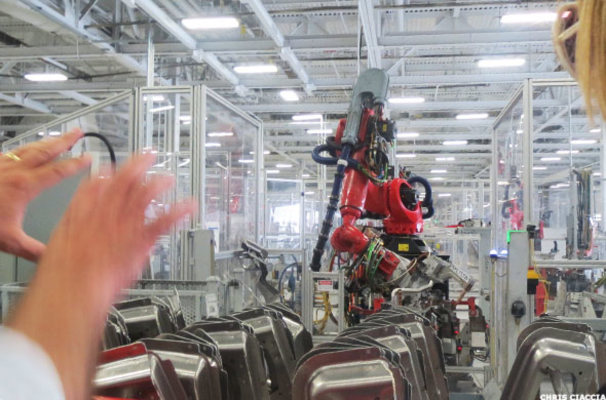 Here's What It Looks Like Inside Tesla's Massive Factory - TheStreet