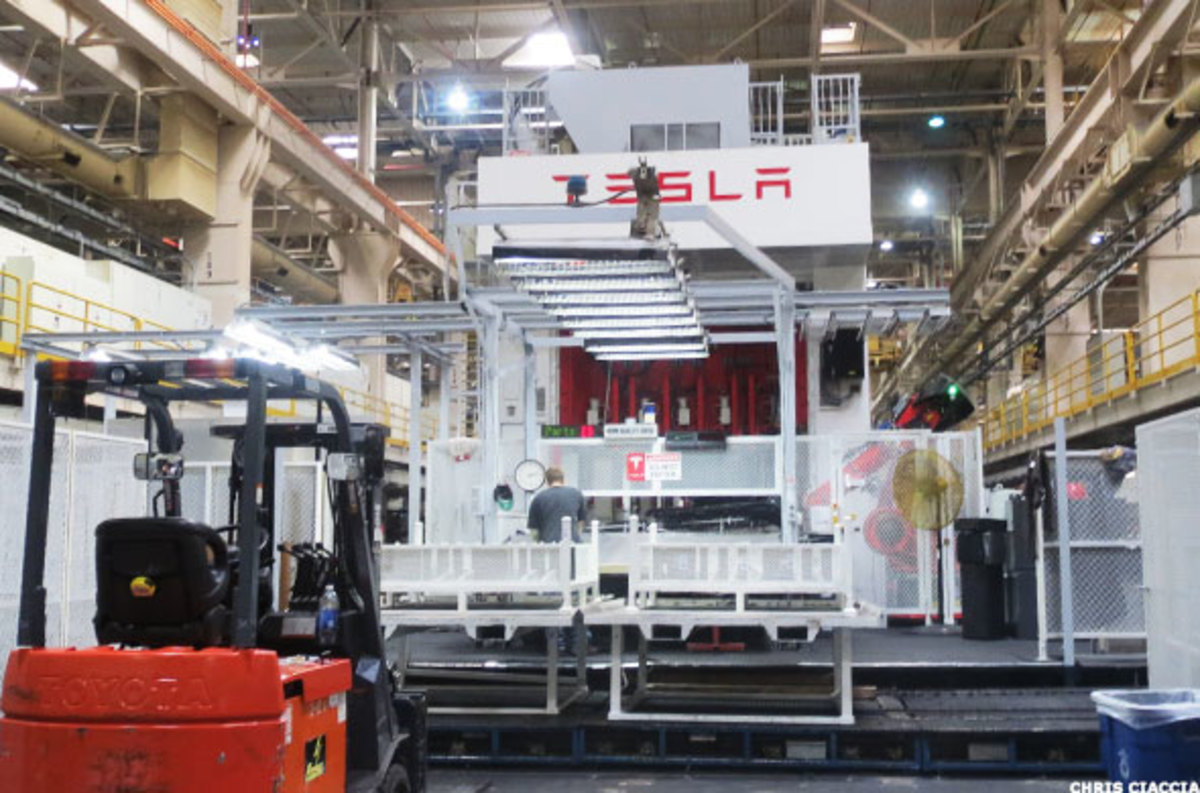 Here's What It Looks Like Inside Tesla's Massive Factory - TheStreet