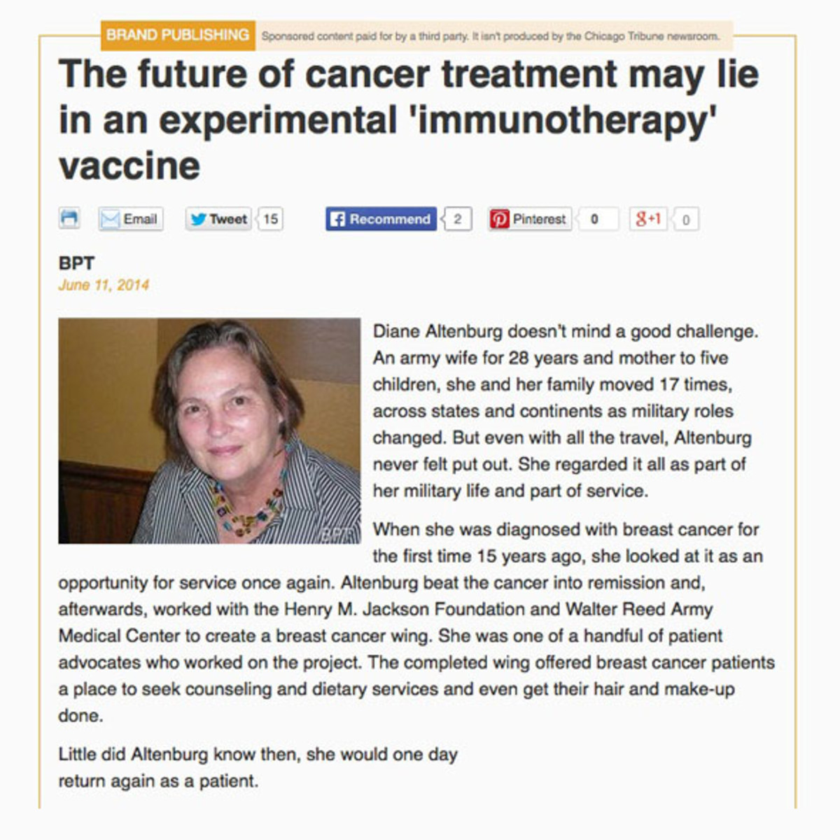 Galena Promoting Experimental Breast Cancer Drug With Faux News ...