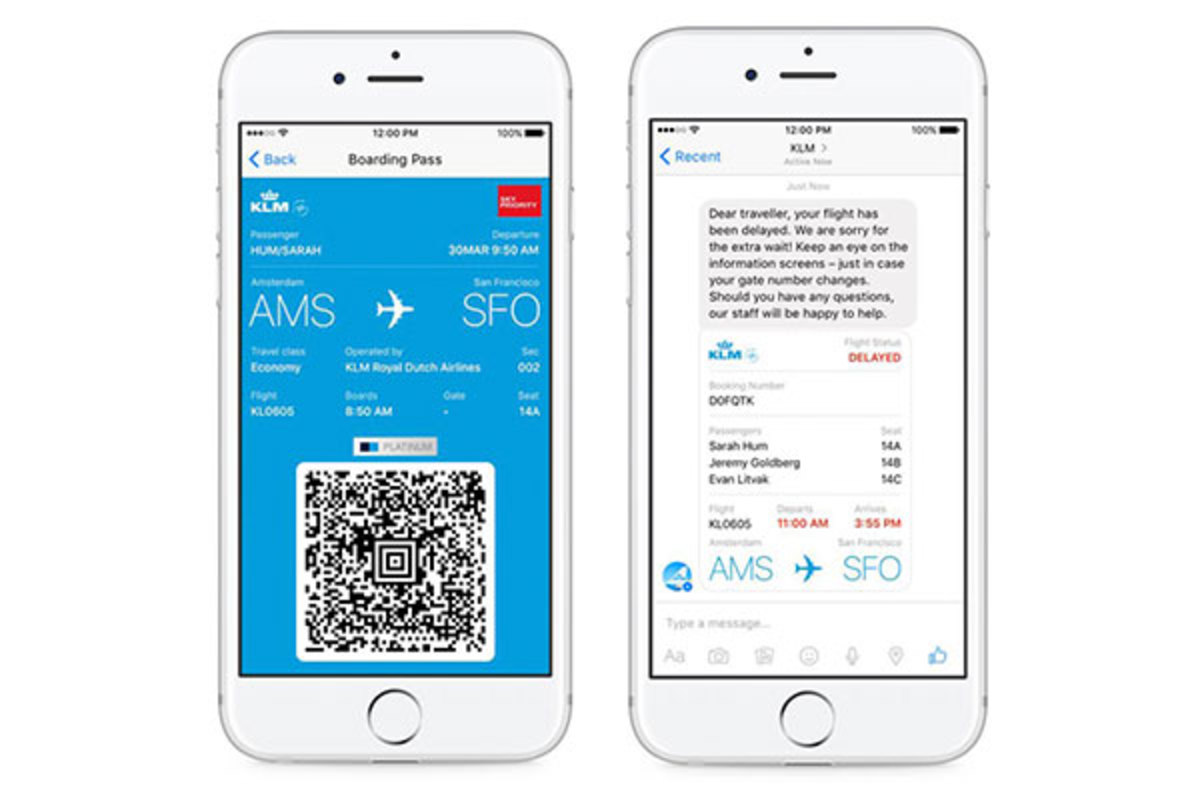 Facebook (FB) Adds Air Travel Services to Messenger With KLM ...