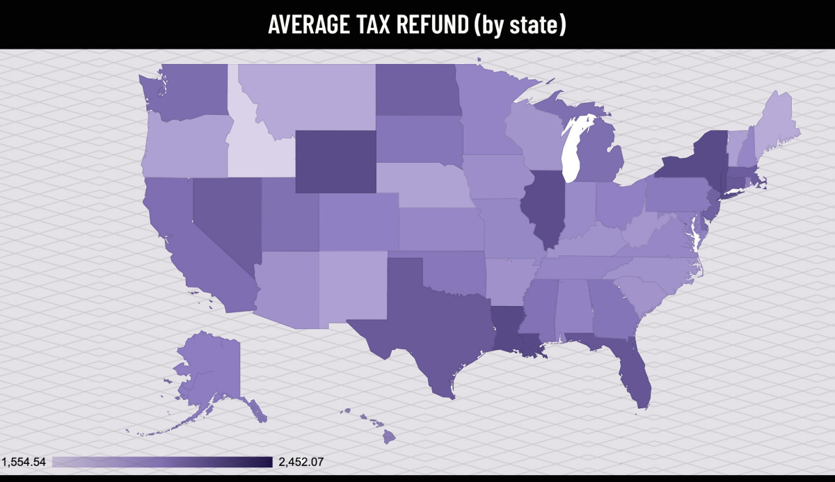 The Average Tax Refund by State 2022 - TheStreet