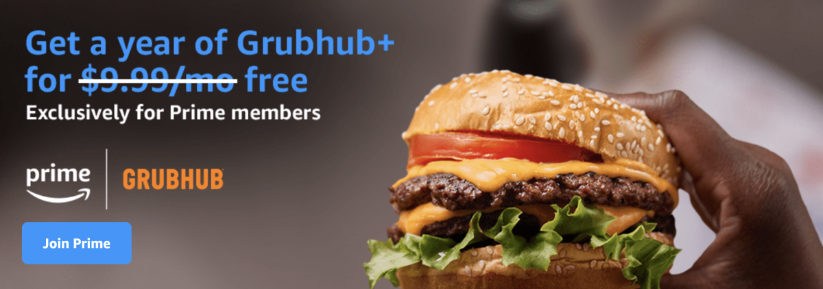 Amazon Prime Members Now Get Grubhub+ Free for a Year - TheStreet