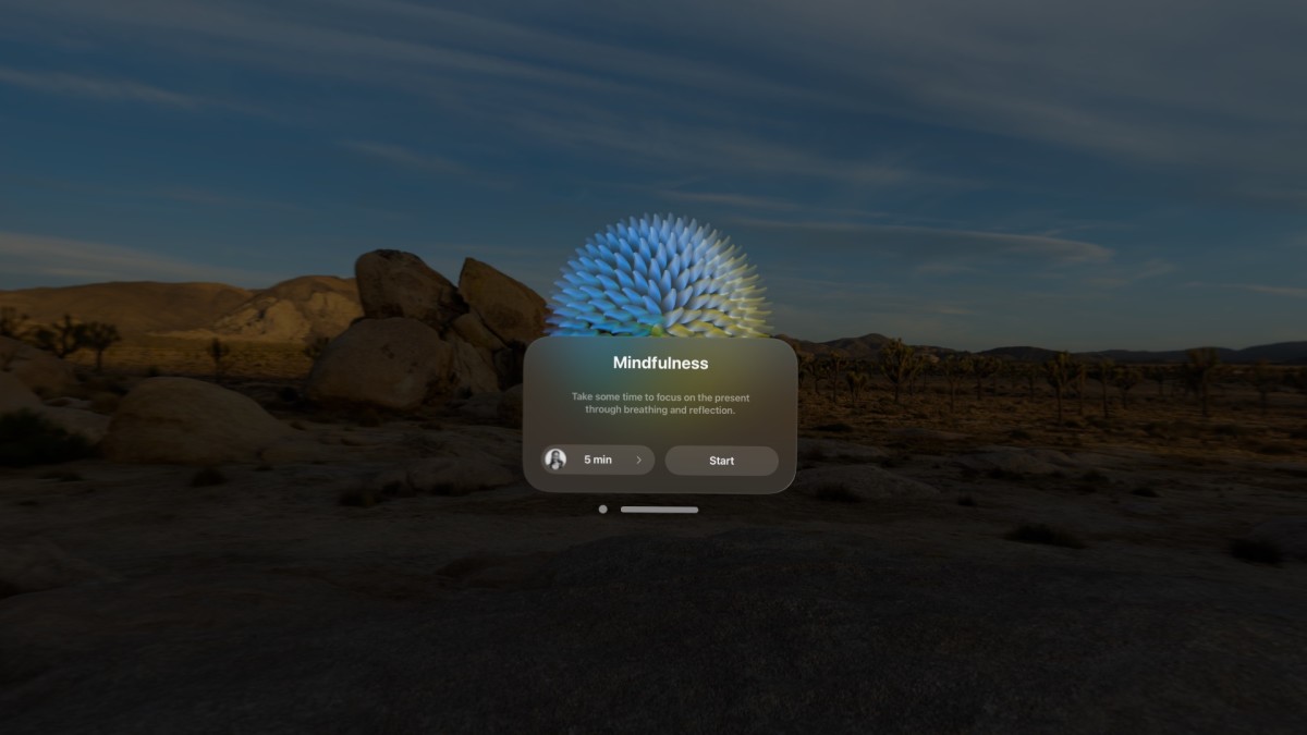 Mindfulness on the Apple Vision Pro is a calming, impressive highlight ...