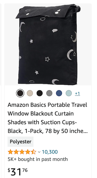 Portable Curtain Portable Blackout Curtains 100 X 280cm Fits Any