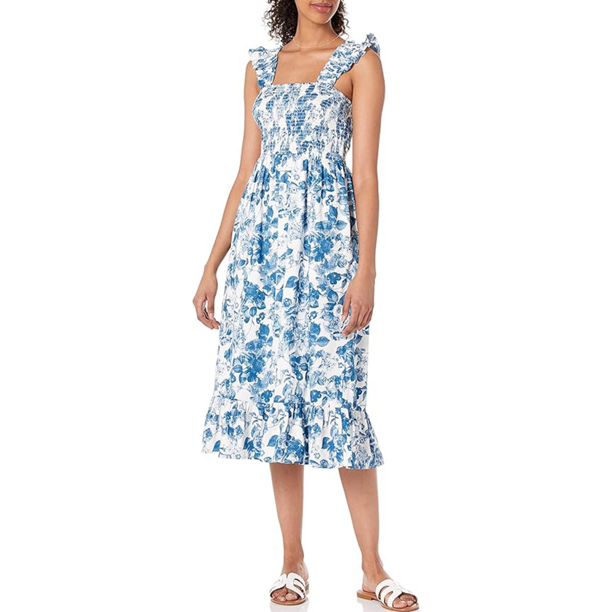 Amazon is selling a $70 smocked ruffle midi dress for $35 - TheStreet