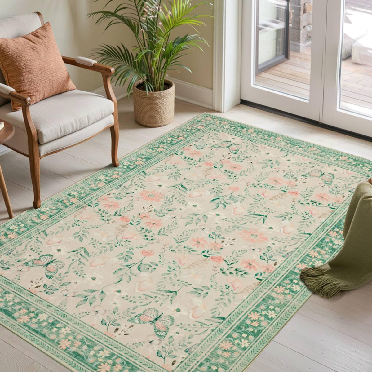 Amazon is selling a $26 floral washable area rug for $12 - TheStreet